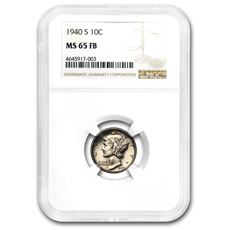 Buy 1940-S Mercury Dime MS-65 NGC (FB) | APMEX