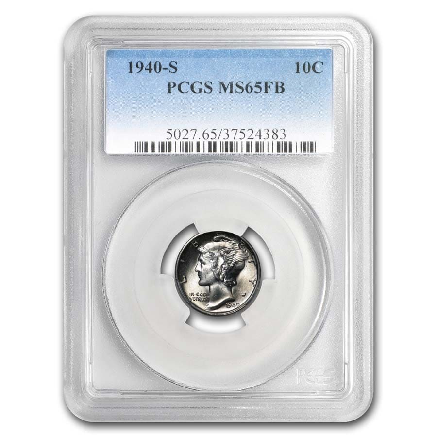 Buy 1940-S Mercury Dime MS-65 PCGS (FB) | APMEX