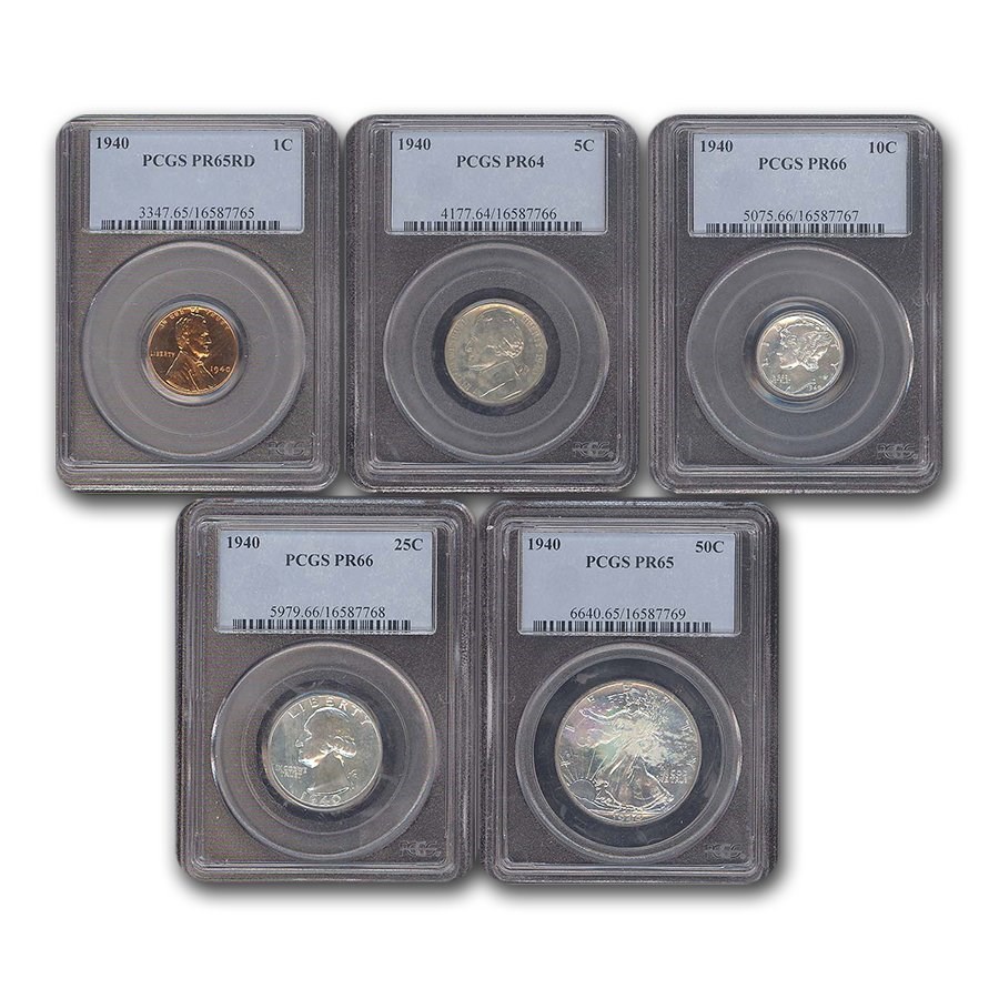 Buy 1940 U.S. Proof Set PR-64/65/66 PCGS | APMEX