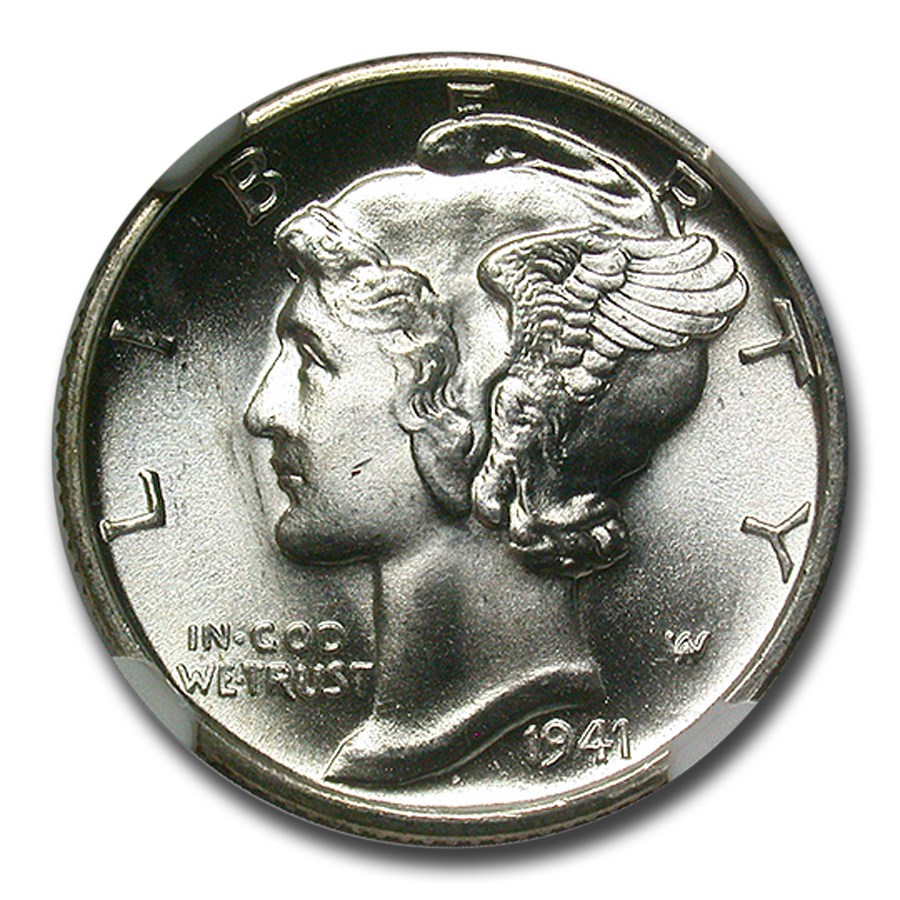 Buy 1941-D Mercury Dime MS-67+ NGC (FB) | APMEX