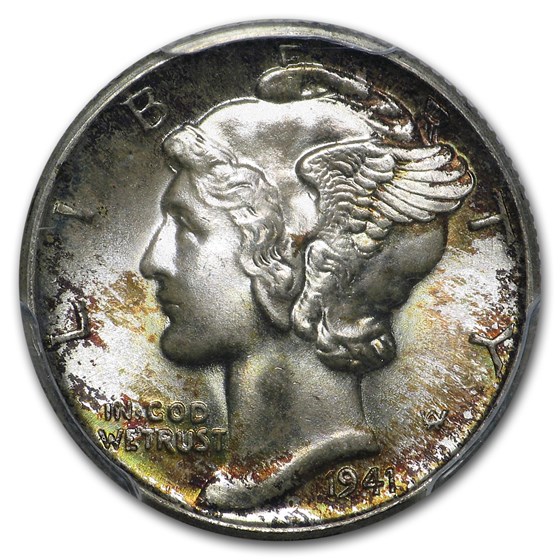 Buy 1941-D Mercury Dime MS-68 PCGS (FB) | APMEX