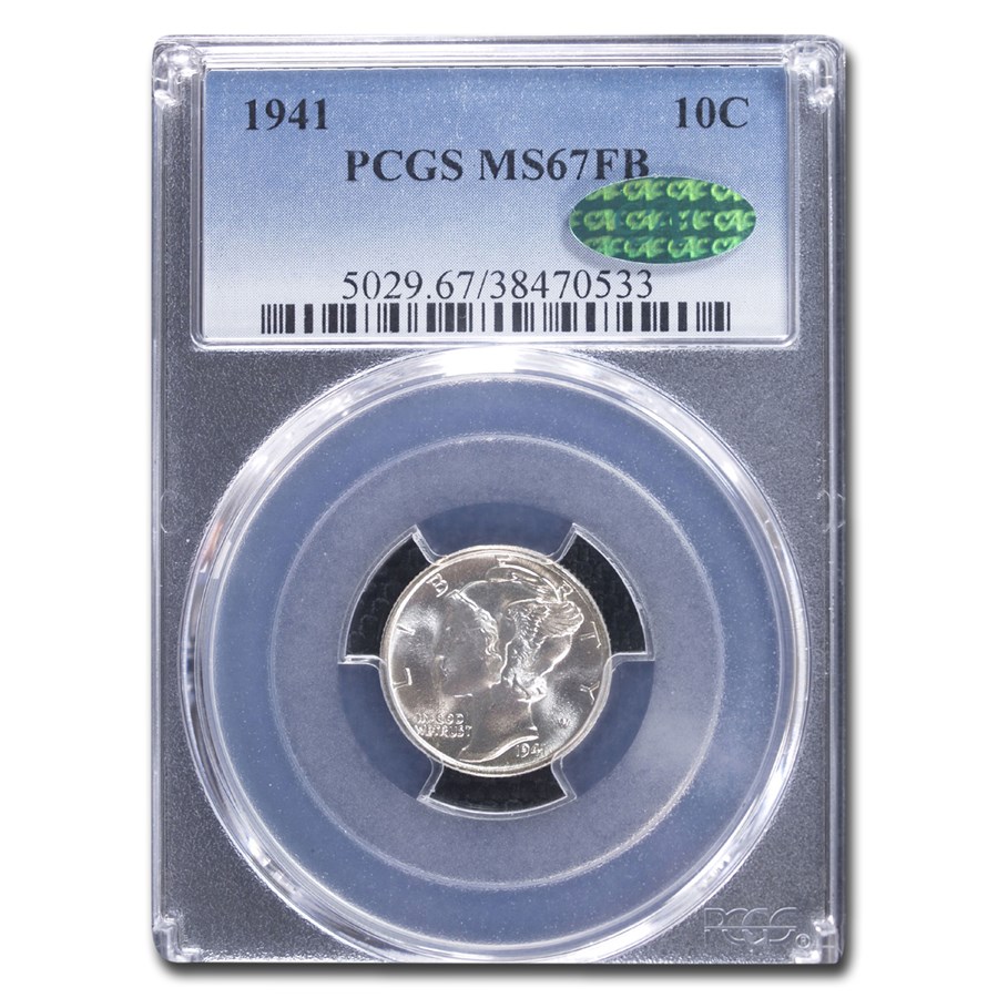 Buy 1941 Mercury Dime MS-67 PCGS CAC (FB) | APMEX