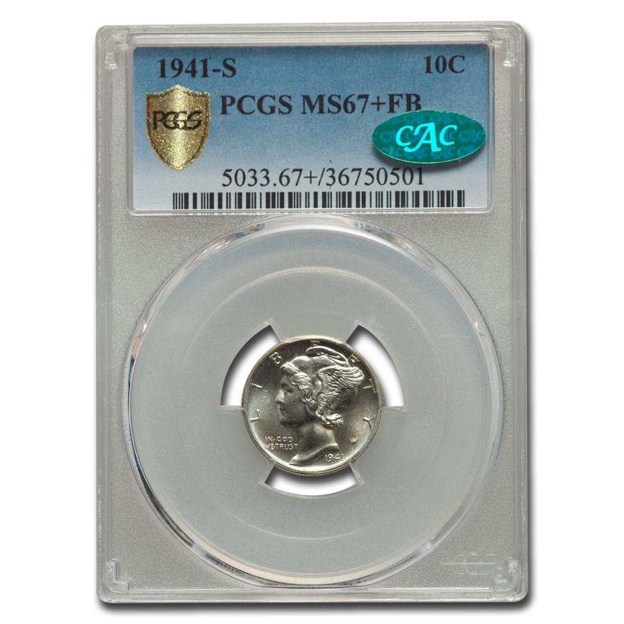 Buy 1941-S Mercury Dime MS-67+ PCGS CAC (FB) | APMEX