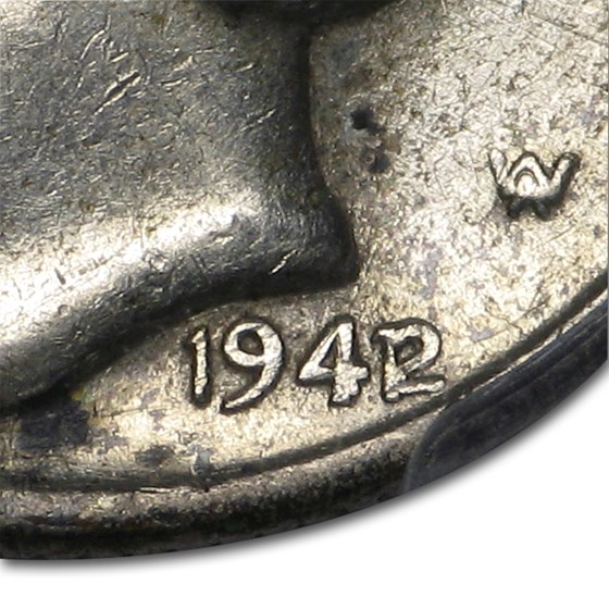 Buy 1942/1 Mercury Dime AU-50 PCGS | APMEX