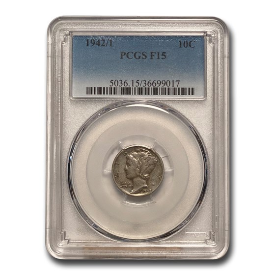 Buy 1942/1 Mercury Dime Fine-15 PCGS | APMEX