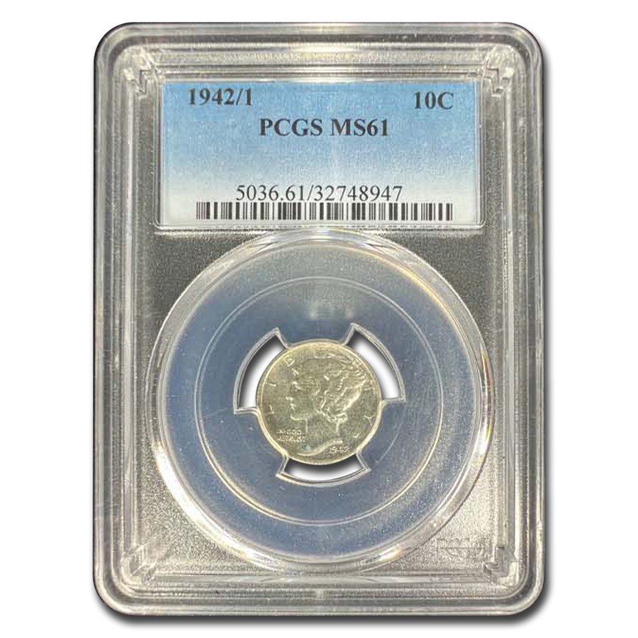 Buy 1942/1 Mercury Dime MS-61 PCGS | APMEX