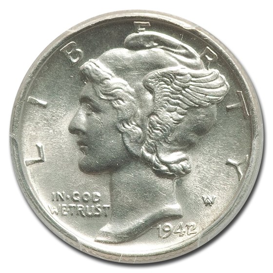 Buy 1942/1 Mercury Dime MS-62 PCGS (Overdate FS-101 (FS010.7)) | APMEX