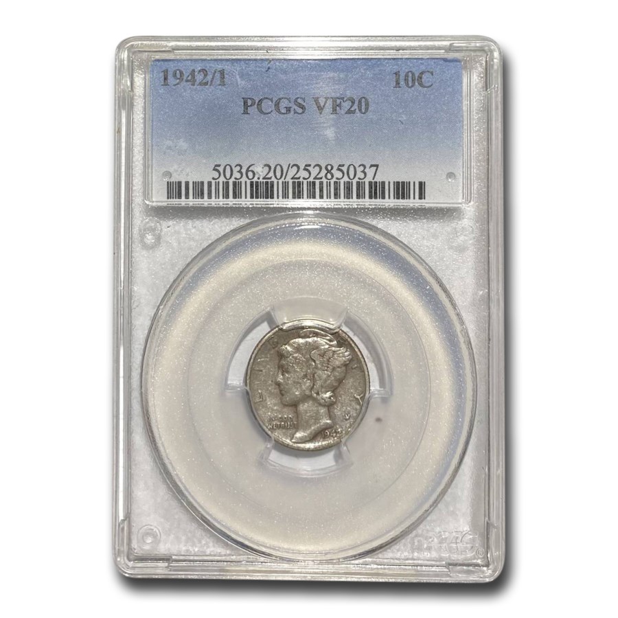Buy 1942/1 Mercury Dime Very Fine-20 PCGS | APMEX