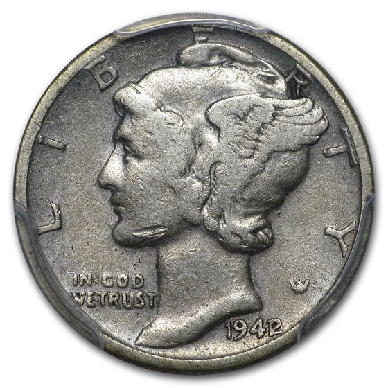 Buy 1942/1 Mercury Dime VG-10 PCGS | APMEX