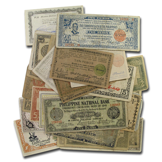 Buy 1942-1944 Philippine Guerilla Money of WWII Set (40 Note Set) | APMEX