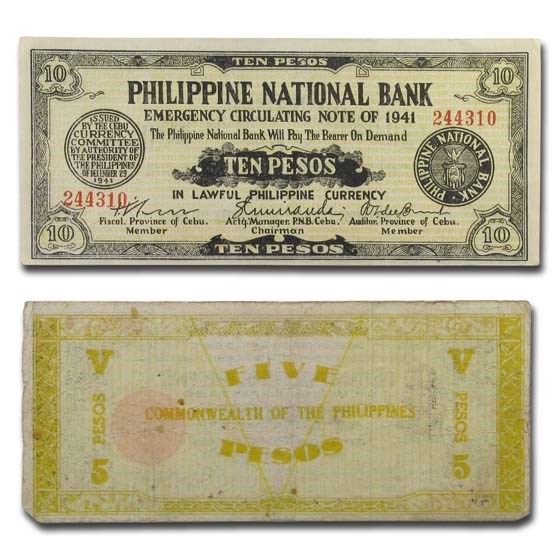 Buy 1942-1944 Philippine Guerilla Money of WWII Set (40 Note Set) | APMEX