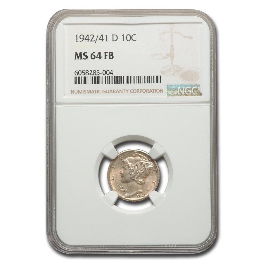 Buy 1942/41-D Mercury Dime MS-64 NGC (FB) | APMEX