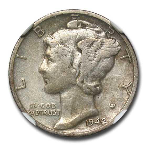1942/41-D Mercury Dime VF-30 NGC CAC
