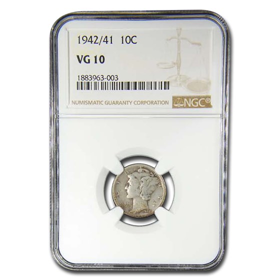 Buy 1942/41 Mercury Dime VG-10 NGC | APMEX