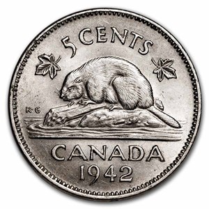 Buy 1942 Canada 5 Cents George VI AU | APMEX