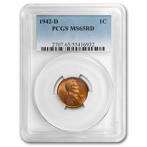 Buy 1942-D Lincoln Cent MS-65 PCGS (Red) | APMEX