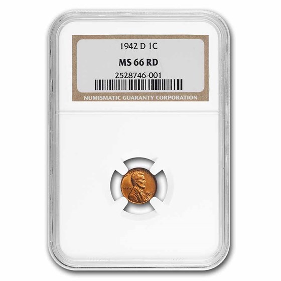 Buy 1942-D Lincoln Cent MS-66 NGC (Red) | APMEX