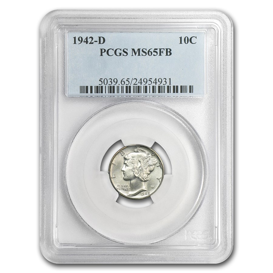 Buy 1942-D Mercury Dime MS-65 PCGS (FSB) | APMEX