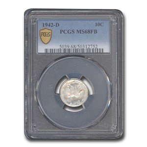 Buy 1942-D Mercury Dime MS-68 PCGS (FB) | APMEX
