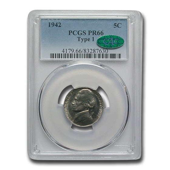 Buy 1942 Jefferson Nickel Type-I PR-66 PCGS CAC | APMEX