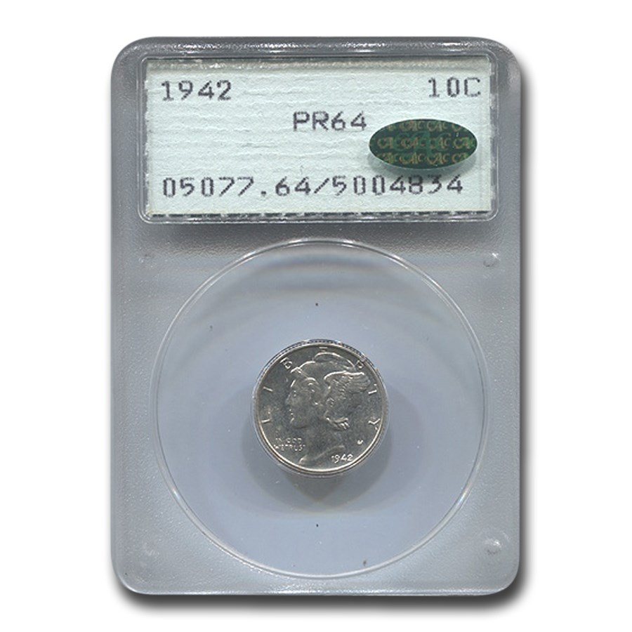 Buy 1942 Mercury Dime MS-64 PCGS CAC | APMEX