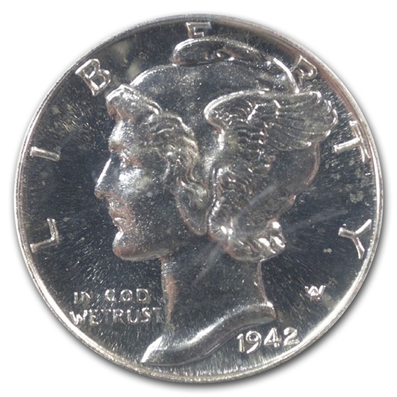 Buy 1942 Mercury Dime PR-65 PCGS | APMEX