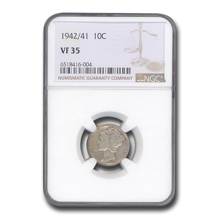 1942 Mercury Dime VF-35 NGC
