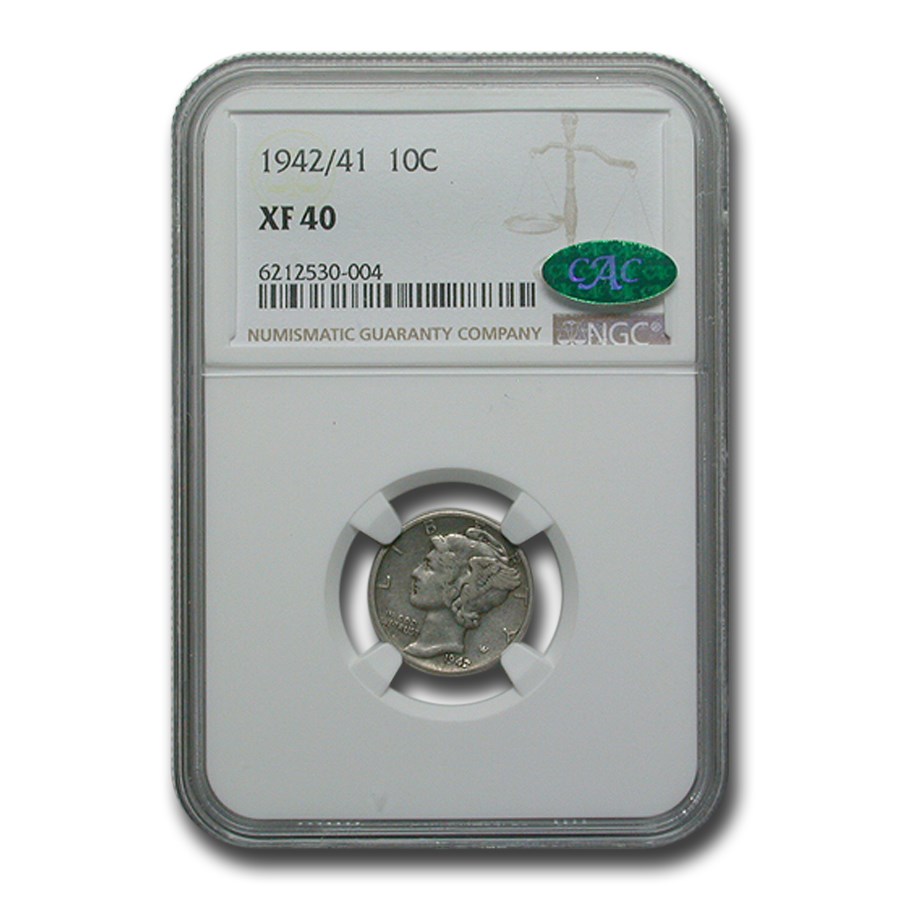 Buy 1942 Mercury Dime XF-40 NGC CAC | APMEX