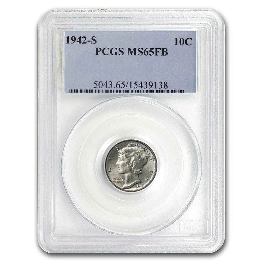Buy 1942-S Mercury Dime MS-65 PCGS (FB) | APMEX