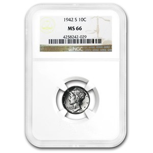 Buy 1942-S Mercury Dime MS-66 NGC | APMEX