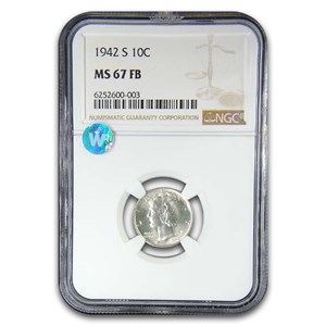 Buy 1942-S Mercury Dime MS-67 NGC Full Bands | APMEX