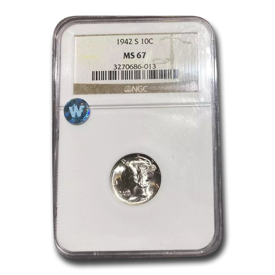 Buy 1942-S Mercury Dime MS-67 NGC | APMEX