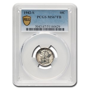 Buy 1942-S Mercury Dime MS-67 PCGS (FB) | APMEX