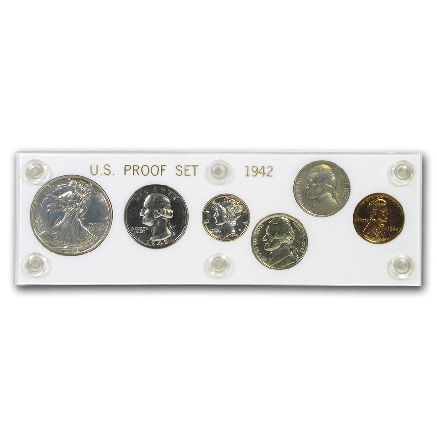 Buy 1942 U.S. Proof Set (6-coins, In Hard Capital Plastic Holder) | APMEX
