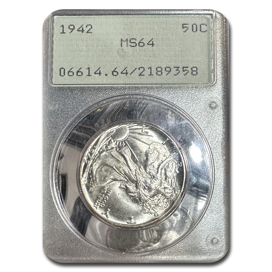 Buy 1942 Walking Liberty Half Dollar MS-64 PCGS (Rattler) | APMEX