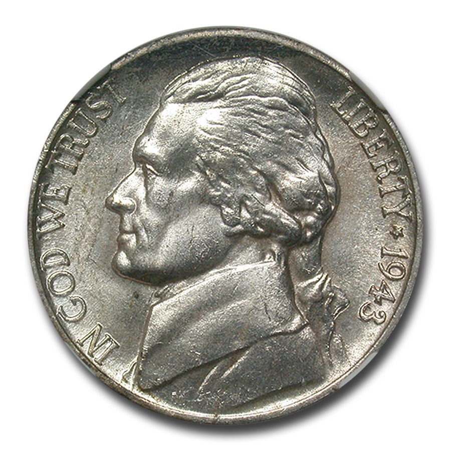 Buy 1943/2-P Silver Jefferson Nickel MS-64+ NGC | APMEX