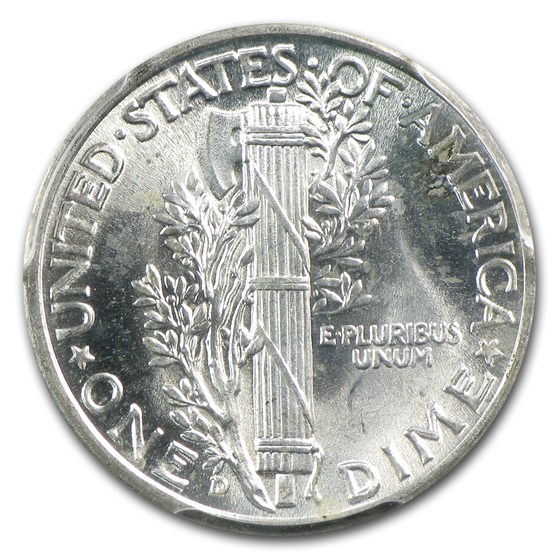 Buy 1943-D Mercury Dime MS-64 PCGS (FB) | APMEX