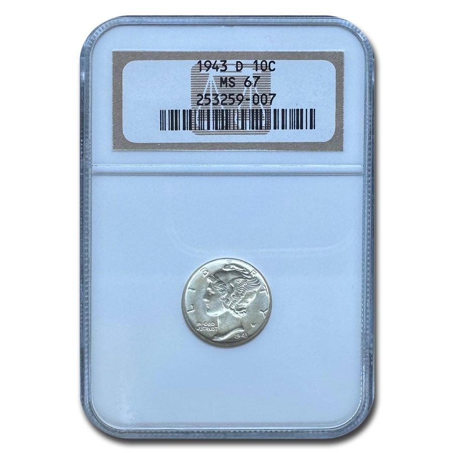 1943-D Mercury Dime MS-67 NGC