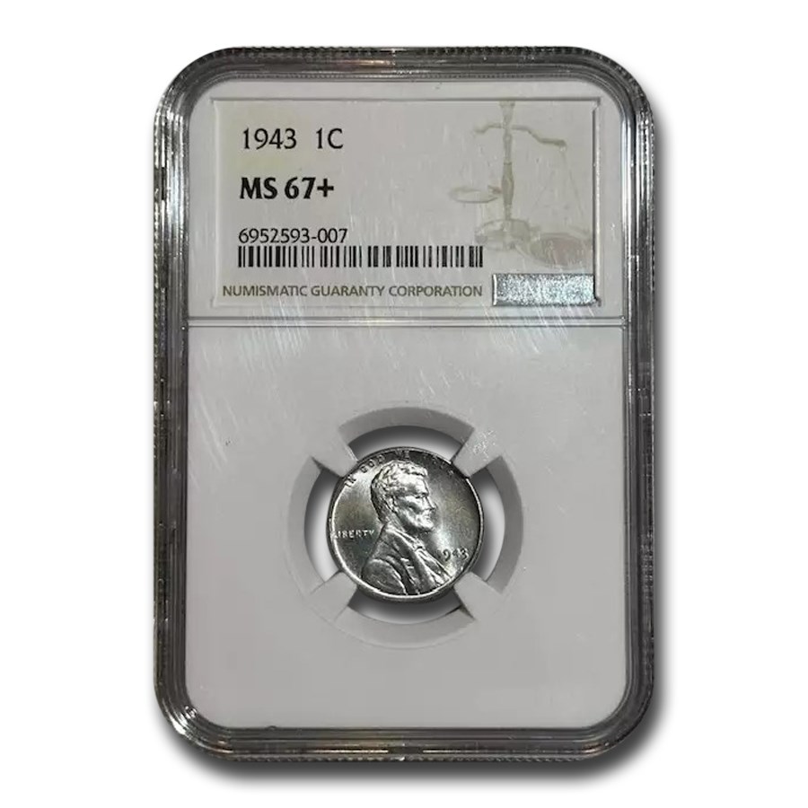 1943 Lincoln Cent MS-67+ NGC
