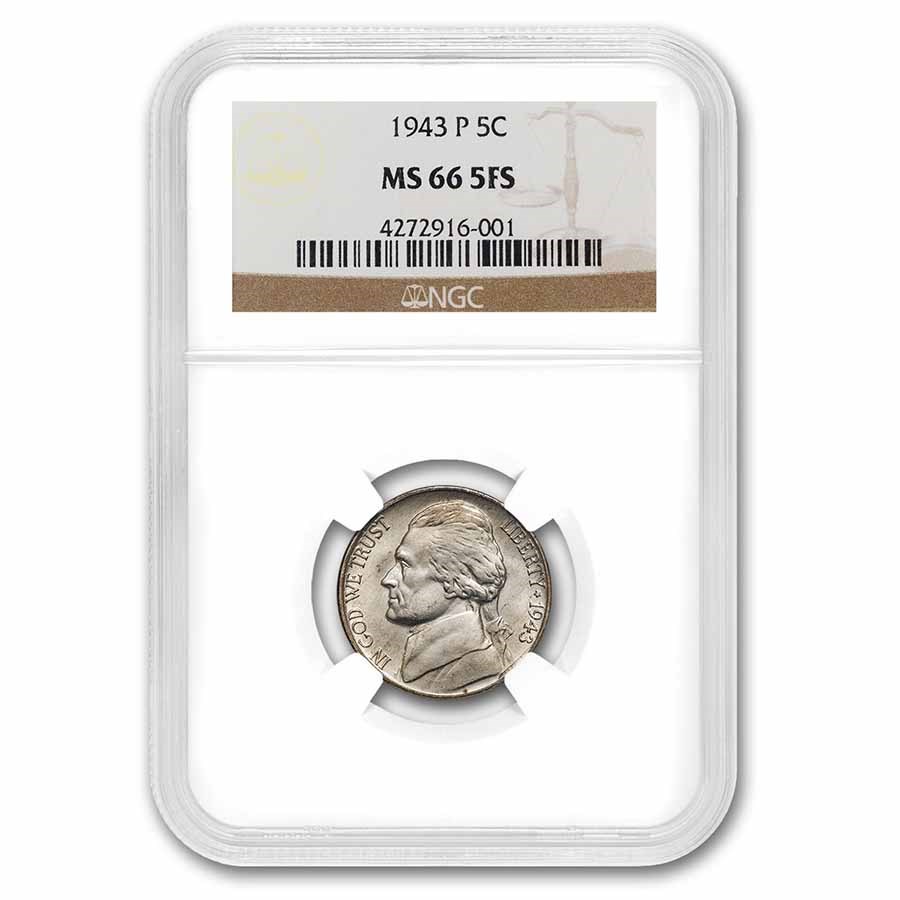 Buy 1943-P Jefferson Nickel MS-66 NGC (Full Steps) | APMEX