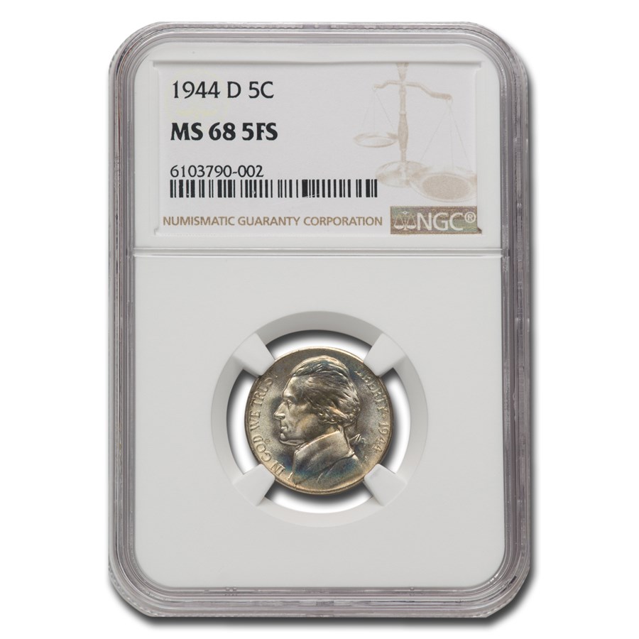Buy 1944-D Silver Jefferson Nickel MS-68 5FS | APMEX