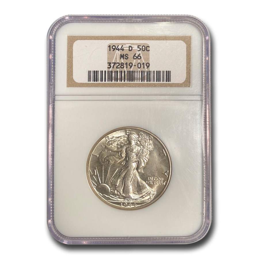 Buy 1944-D Walking Liberty Half Dollar MS-66 NGC | APMEX