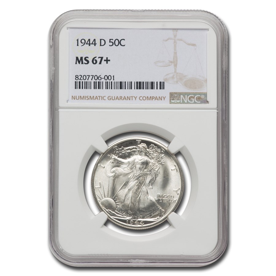 1944-D Walking Liberty Half Dollar MS-67+ NGC