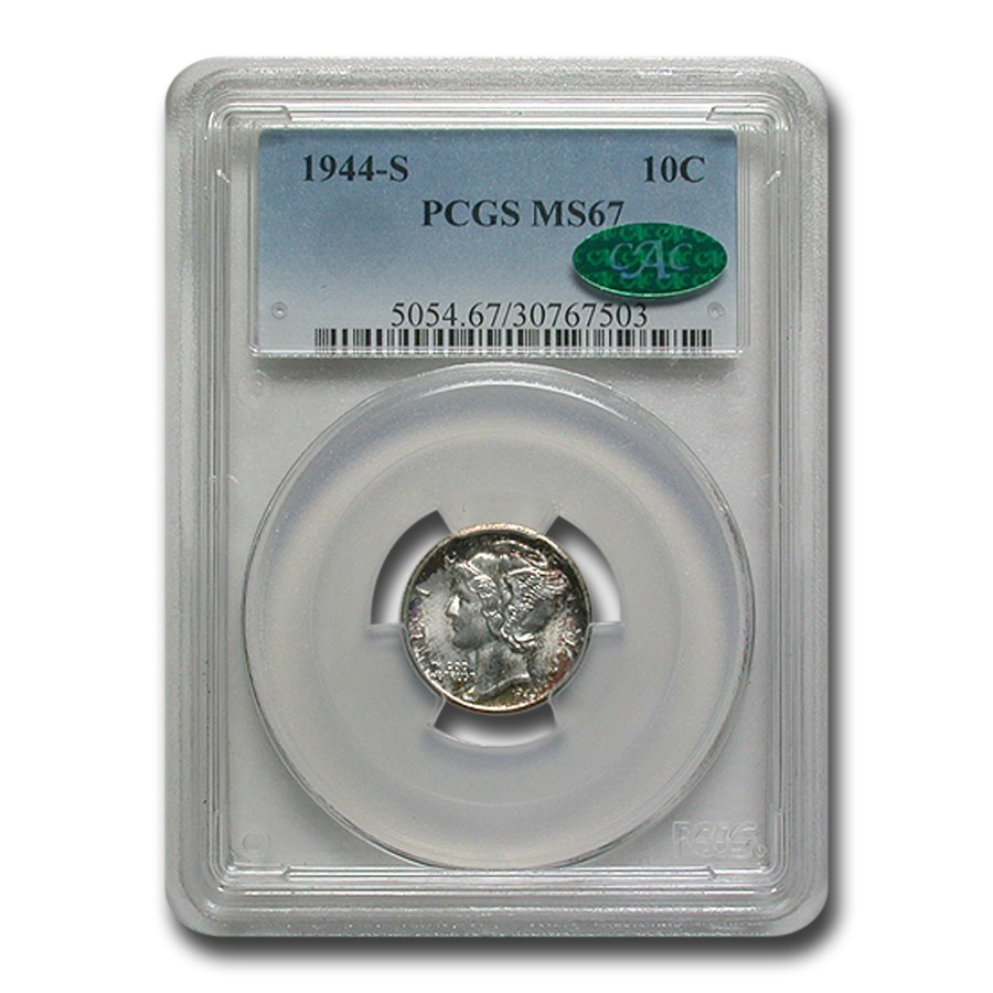 Buy 1944-S Mercury Dime MS-67 PCGS CAC | APMEX