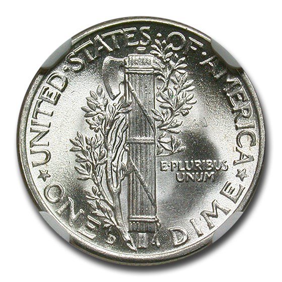 Buy 1945-D Mercury Dime MS-67 NGC (FB) | APMEX