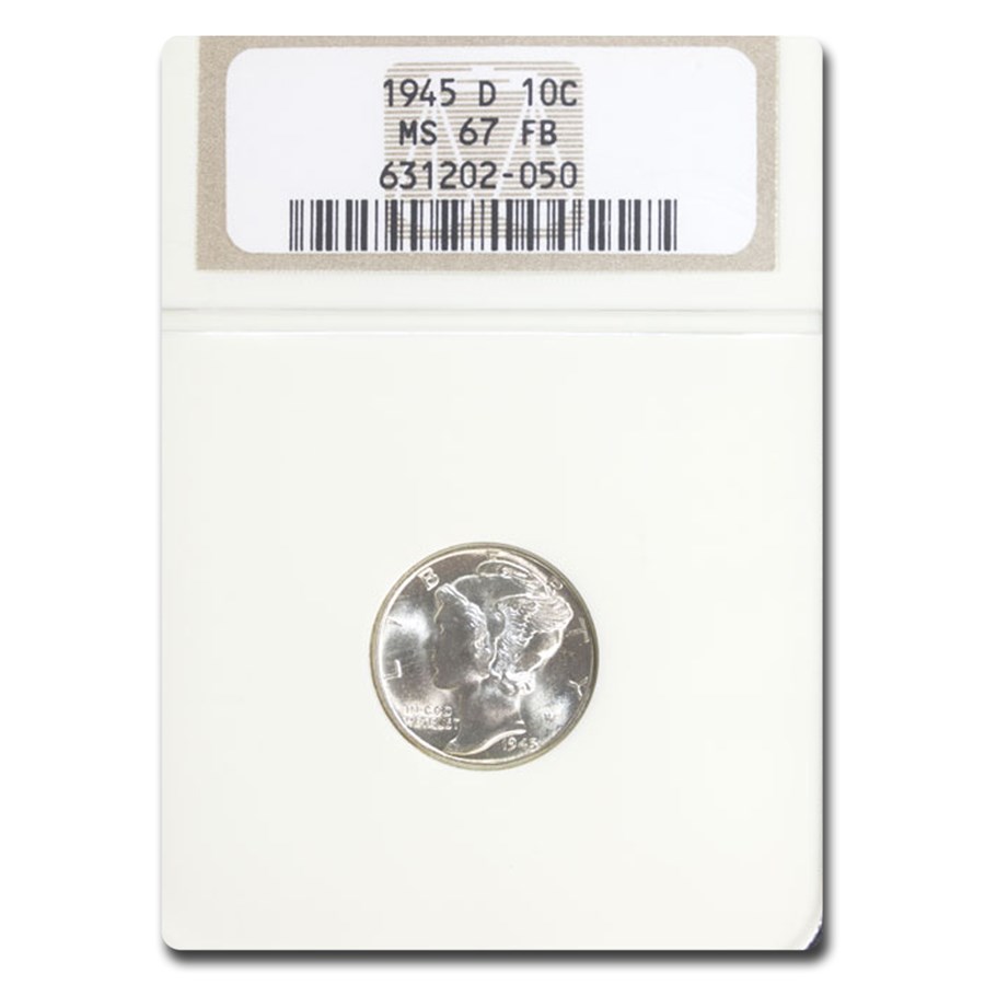 Buy 1945-D Mercury Dime MS-67 NGC (FB) | APMEX