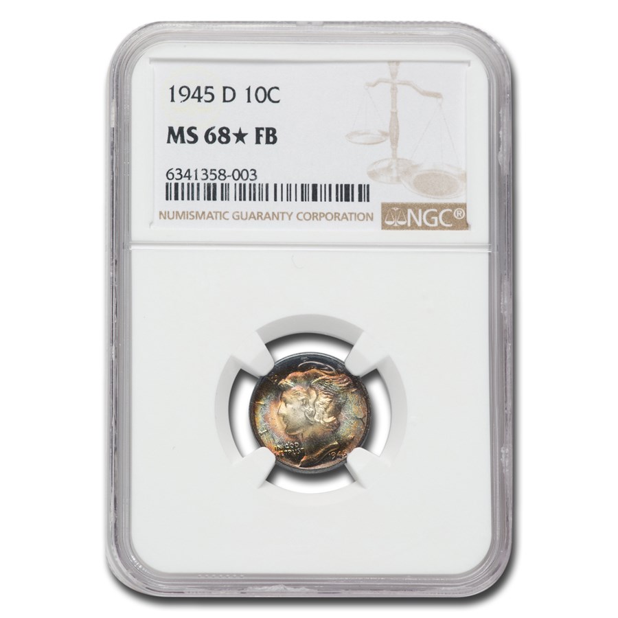1945-D Mercury Dime MS-68* NGC (FB)