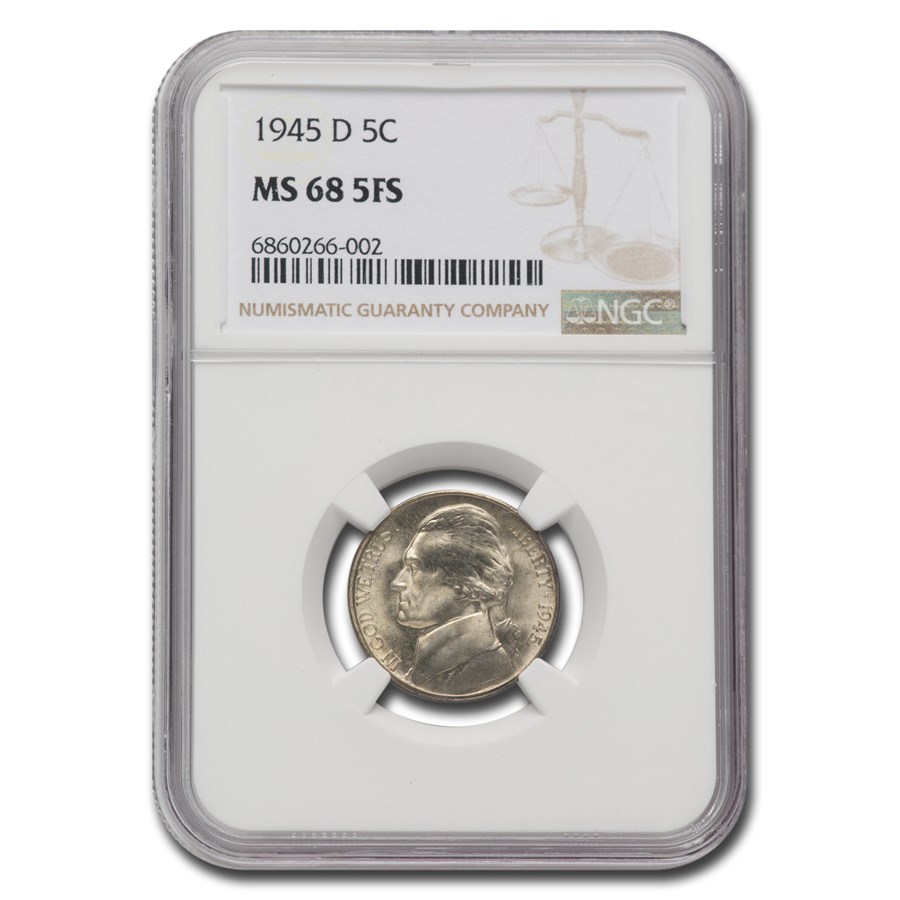 Buy 1945-D Silver Jefferson Nickel MS-68 NGC (FS) | APMEX