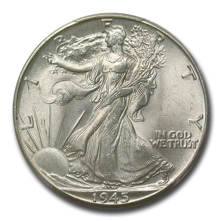 Buy 1945-D Walking Liberty Half Dollar MS-65+ PCGS | APMEX