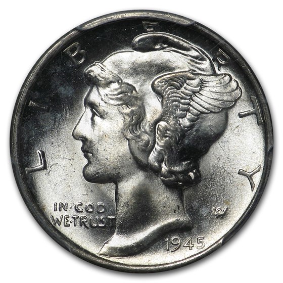 Buy 1945-S Mercury Dime MS-64 PCGS (Micro S) | APMEX